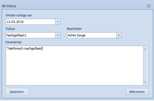 Angebotsmodul mit Wiedervorlage Funktion – Wiki LimouSolution